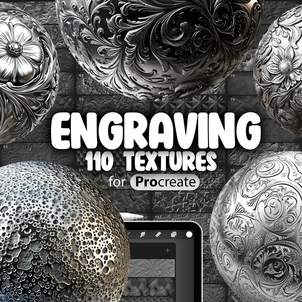 110 Procreate Engraving Texture Brushes – ProCreativeBreeze
