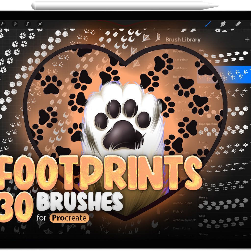 30 Procreate Footprints Brushes – ProCreativeBreeze