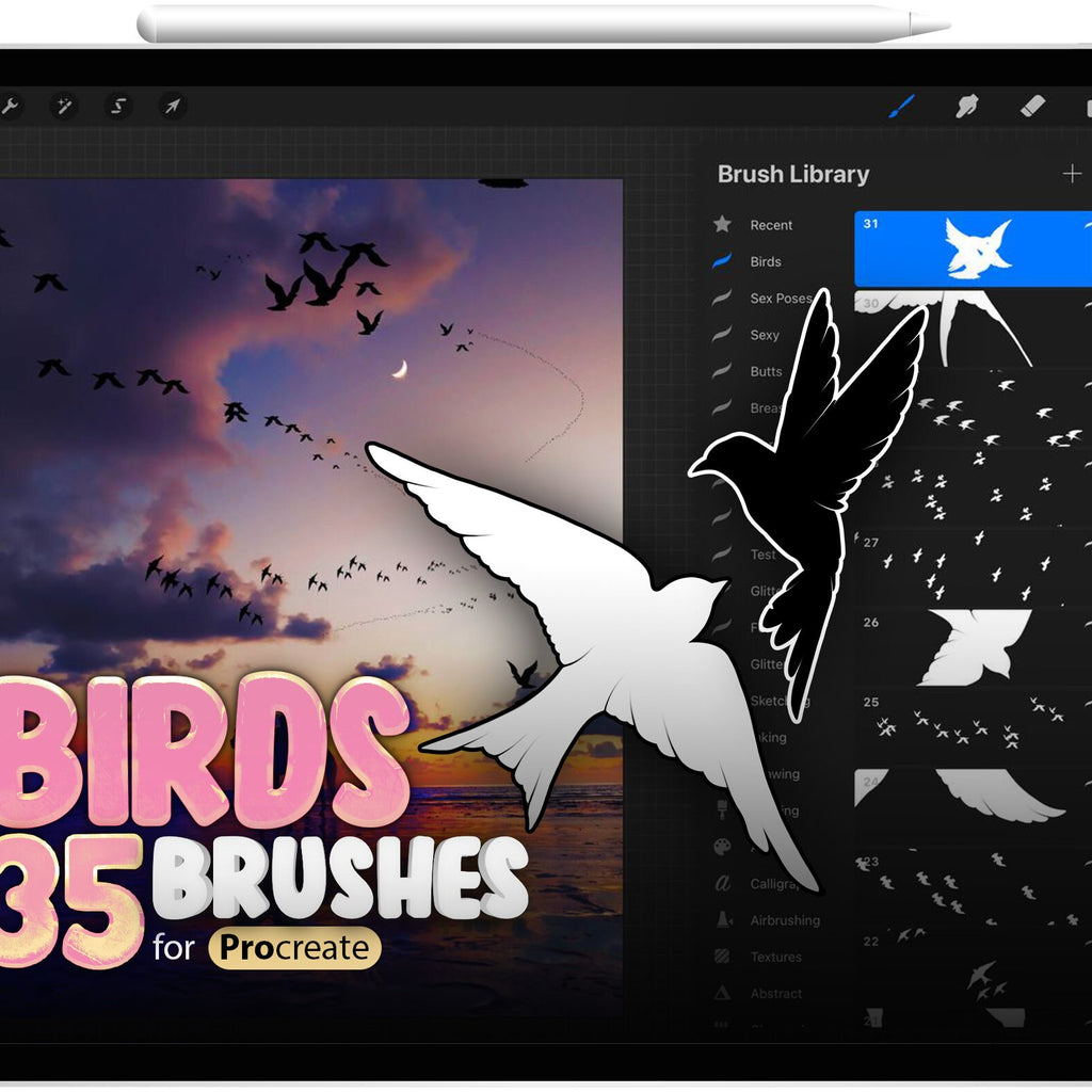 35 Procreate Birds Brushes – ProCreativeBreeze