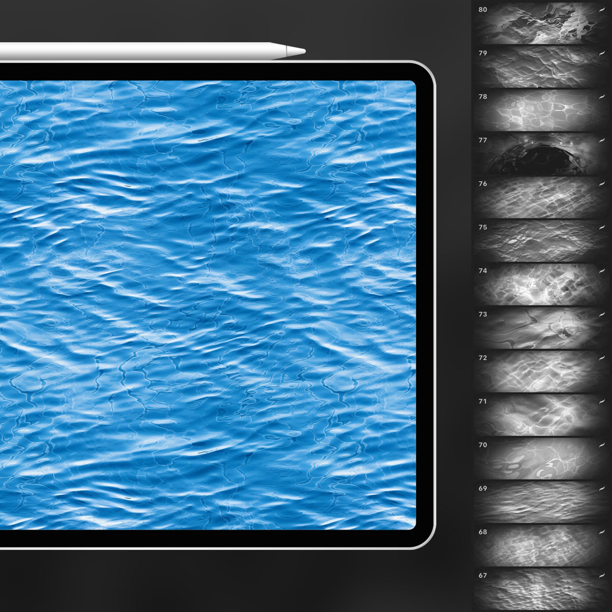 110 Procreate Water Textures, Procreate Seamless Water Brushes, Procre – ProCreativeBreeze
