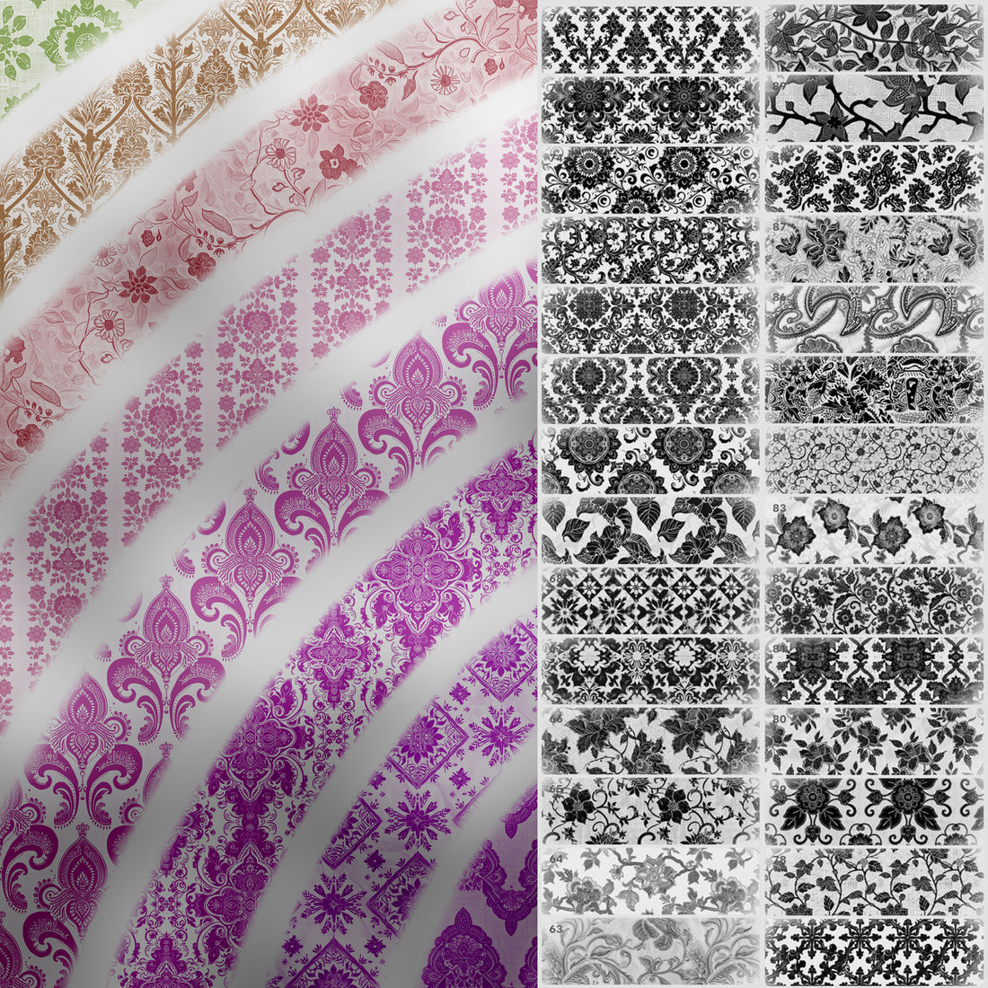 110 Procreate Batik Farbic pattern brushes – ProCreativeBreeze