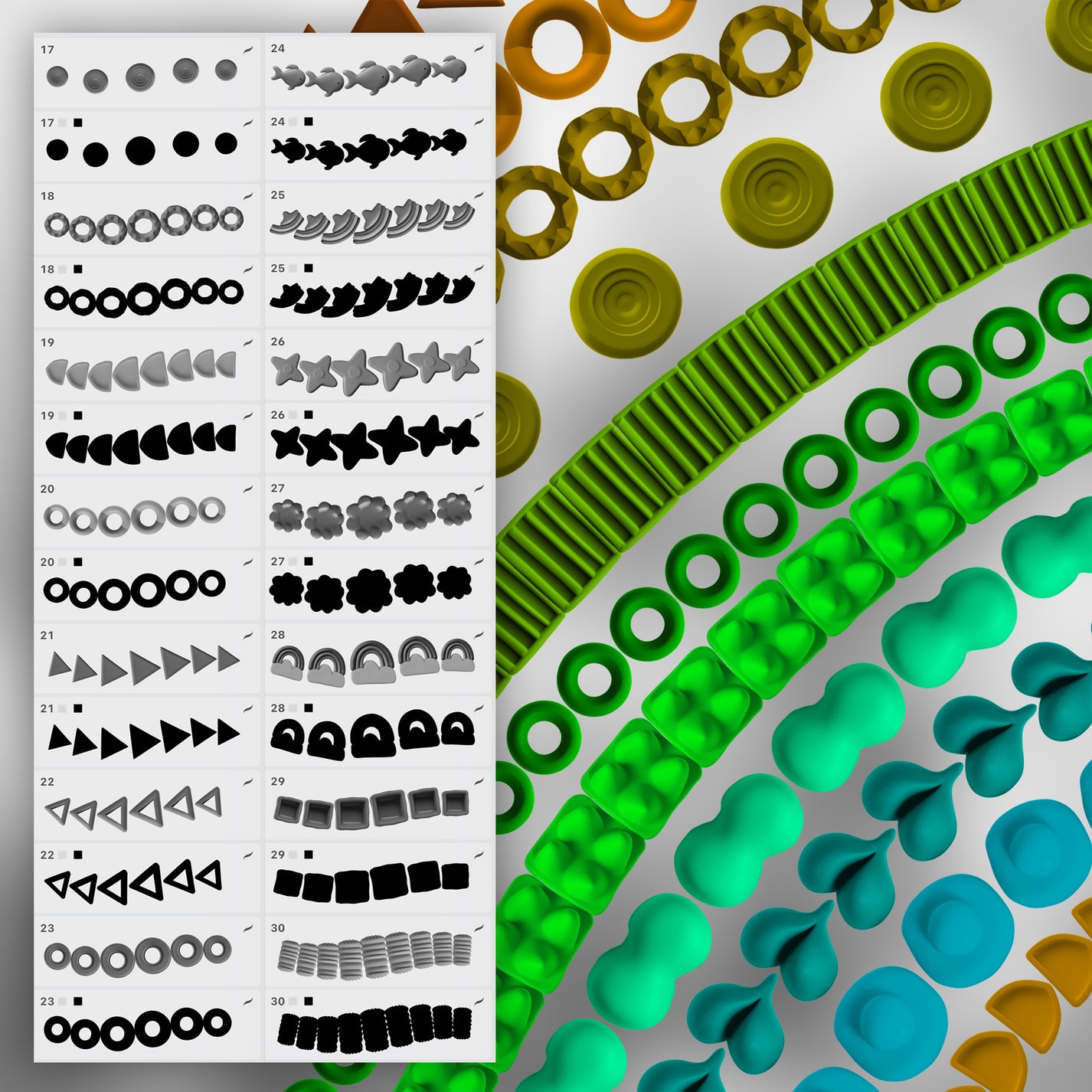 110 Plasticine 2D Brushes for Procreate – ProCreativeBreeze