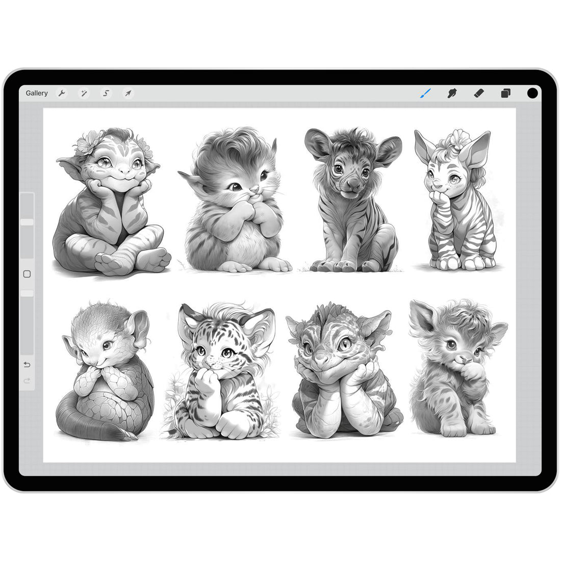 48 Cute Animals Brushes for Procreate and Photoshop – ProCreativeBreeze