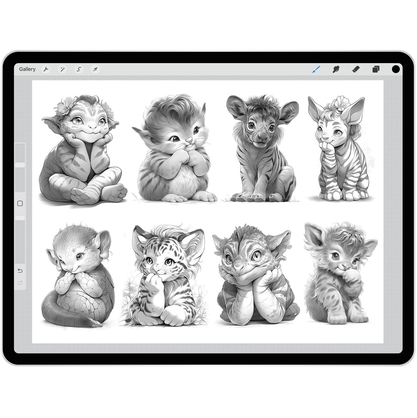 48 Cute Animals Brushes for Procreate and Photoshop – ProCreativeBreeze