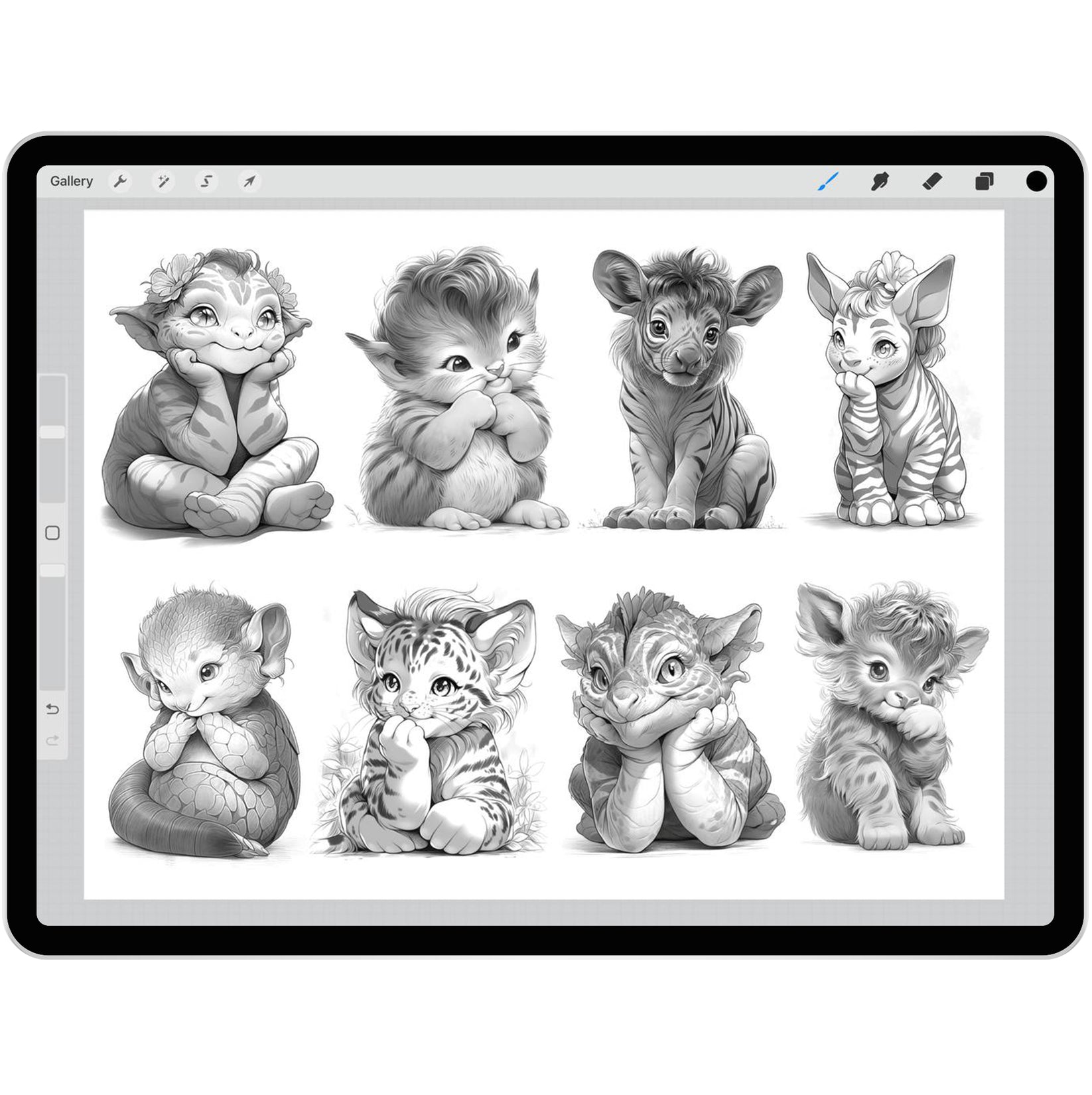 48 Cute Animals Brushes for Procreate and Photoshop – ProCreativeBreeze