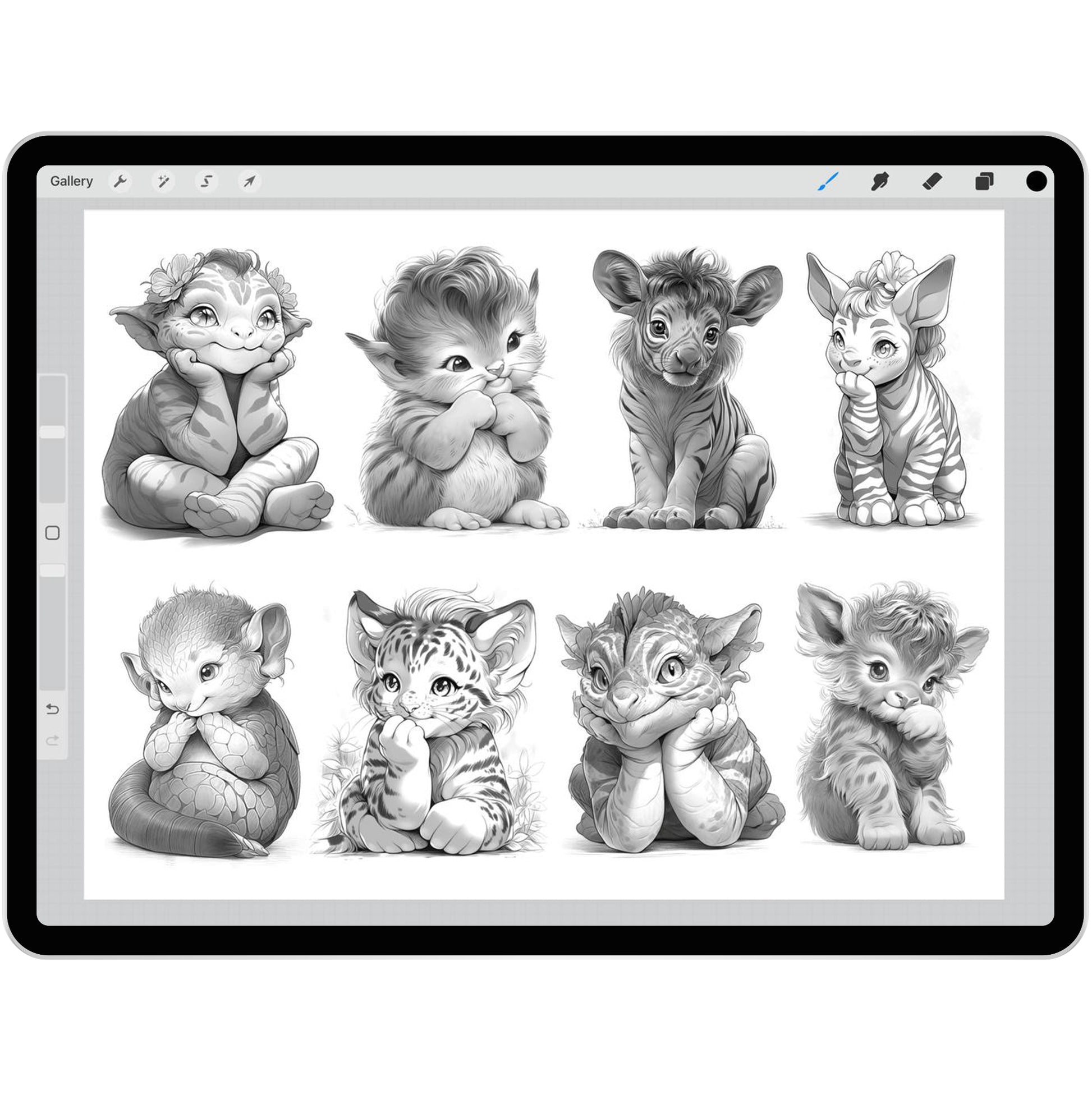 48 Cute Animals Brushes for Procreate and Photoshop – ProCreativeBreeze