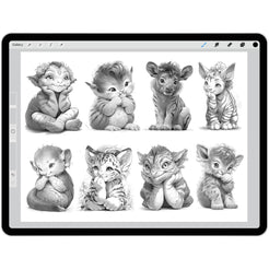48 Cute Animals Brushes for Procreate and Photoshop – ProCreativeBreeze