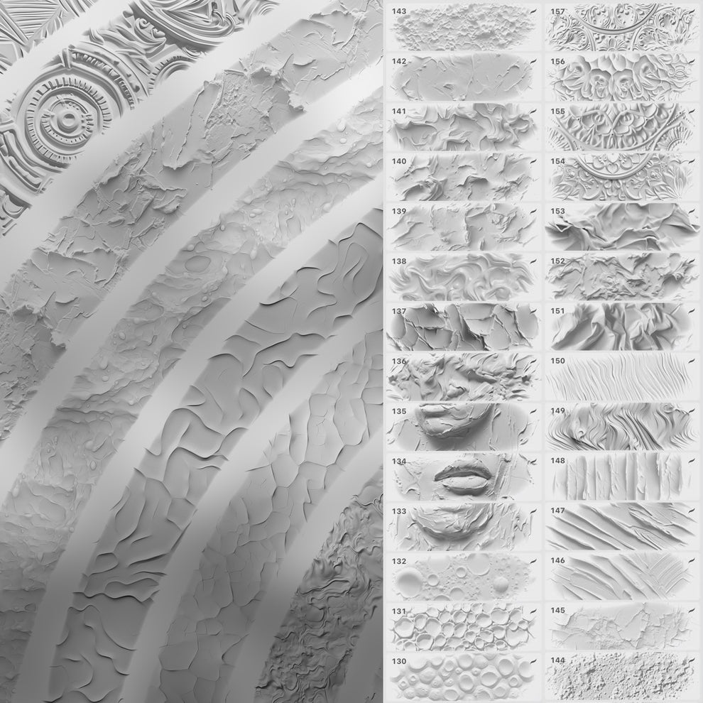 180 Procreate Impasto Effect Textures, Procreate Paint Texture Brush ...