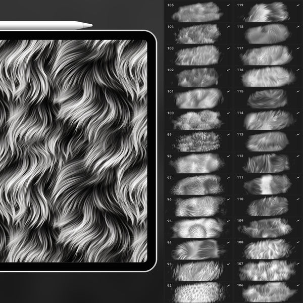 140 Procreate Fur Texture Brushes – ProCreativeBreeze