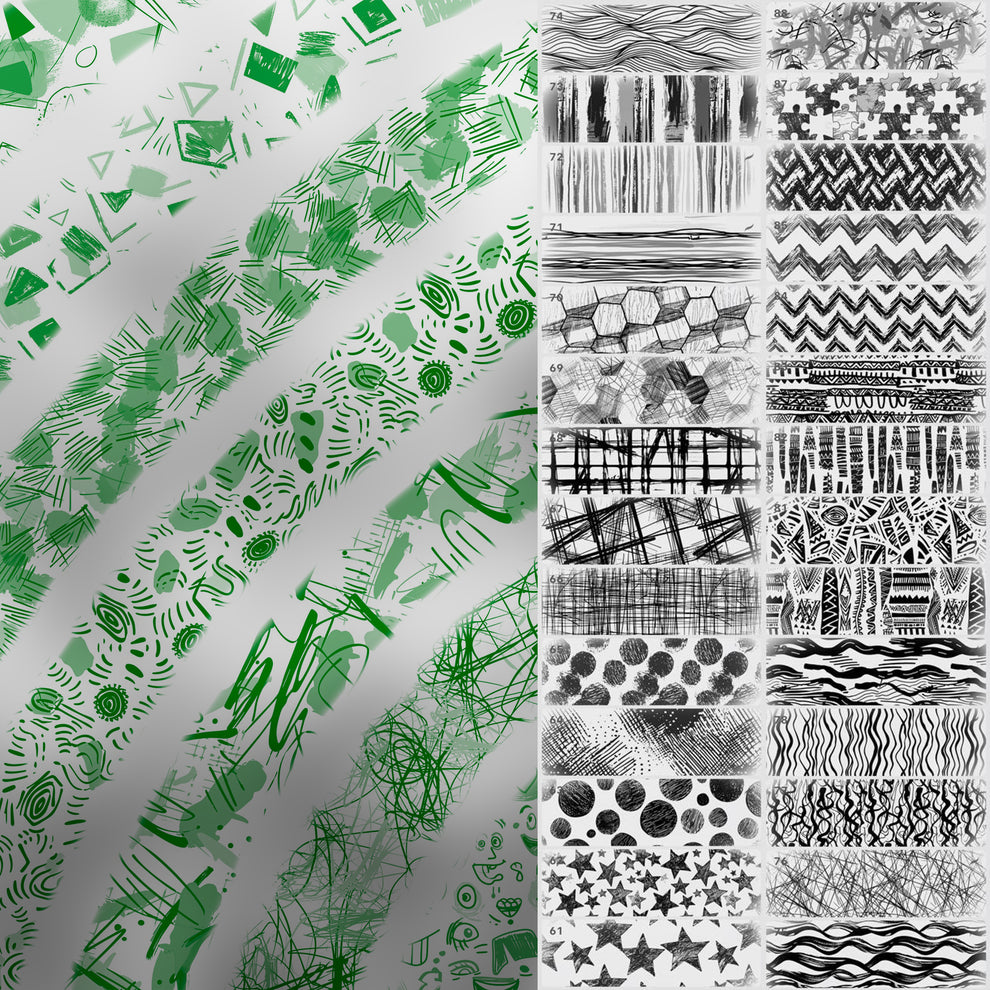 110 Procreate Scribbles Pattern Brushes – ProCreativeBreeze