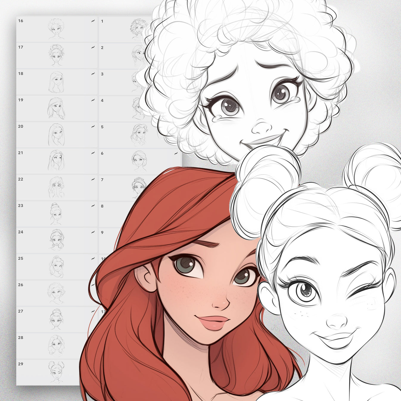 120 Procreate Cartoon Girls Stamps Brushes – ProCreativeBreeze