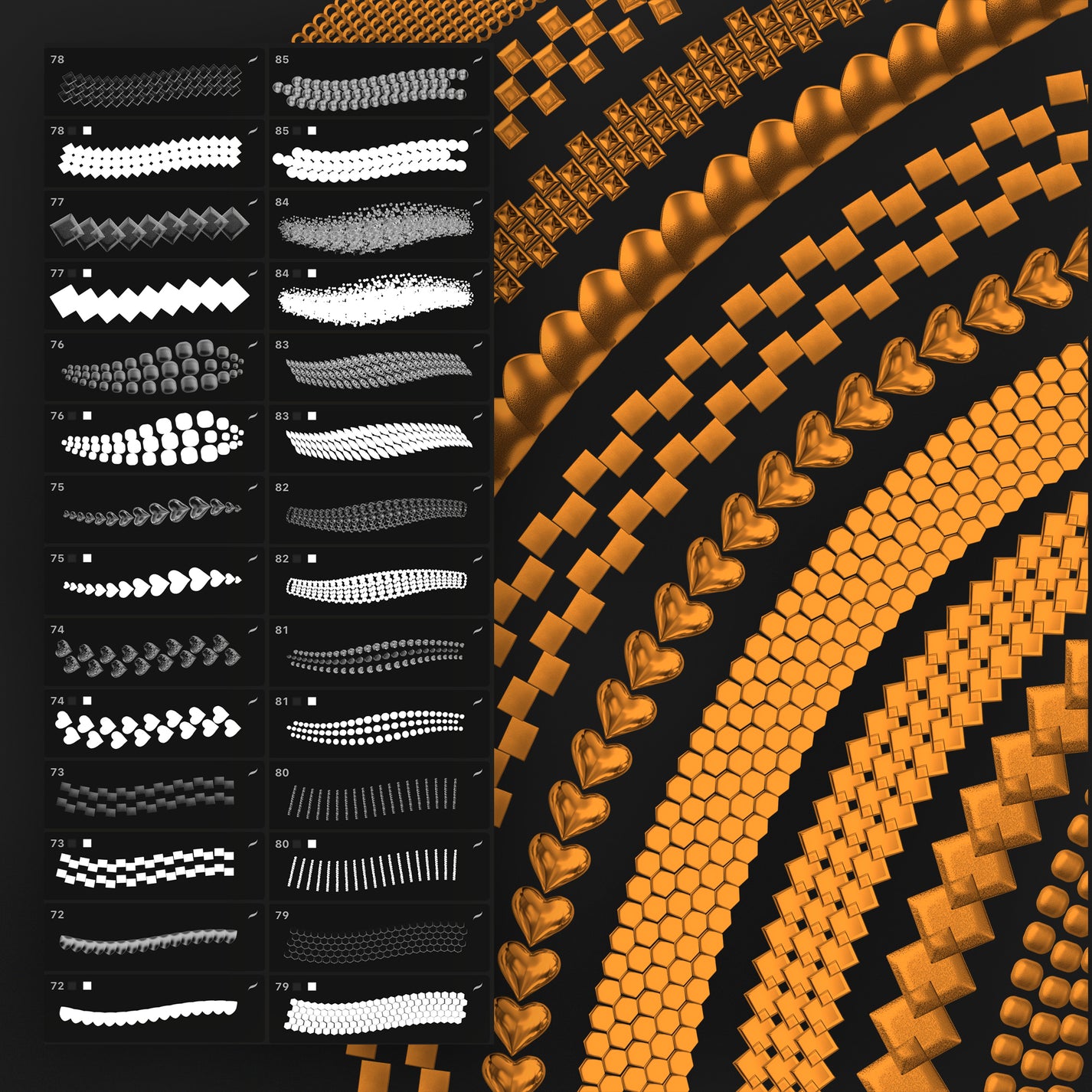 100 Sequins Shimmer 2D Brushes for Procreate – ProCreativeBreeze