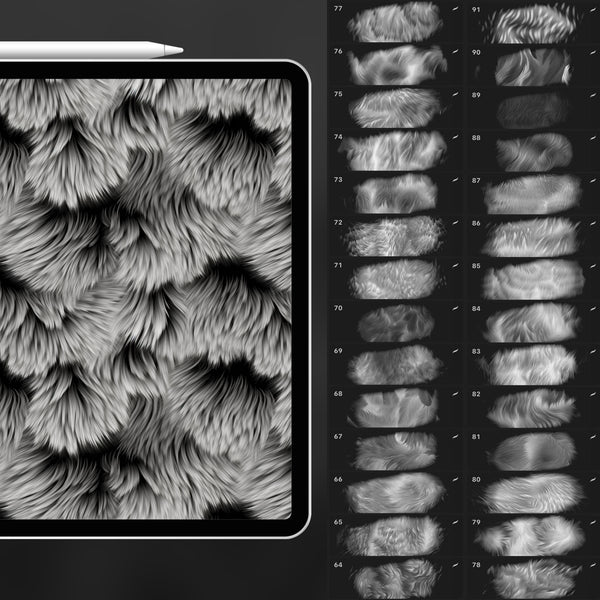 140 Procreate Fur Texture Brushes – ProCreativeBreeze