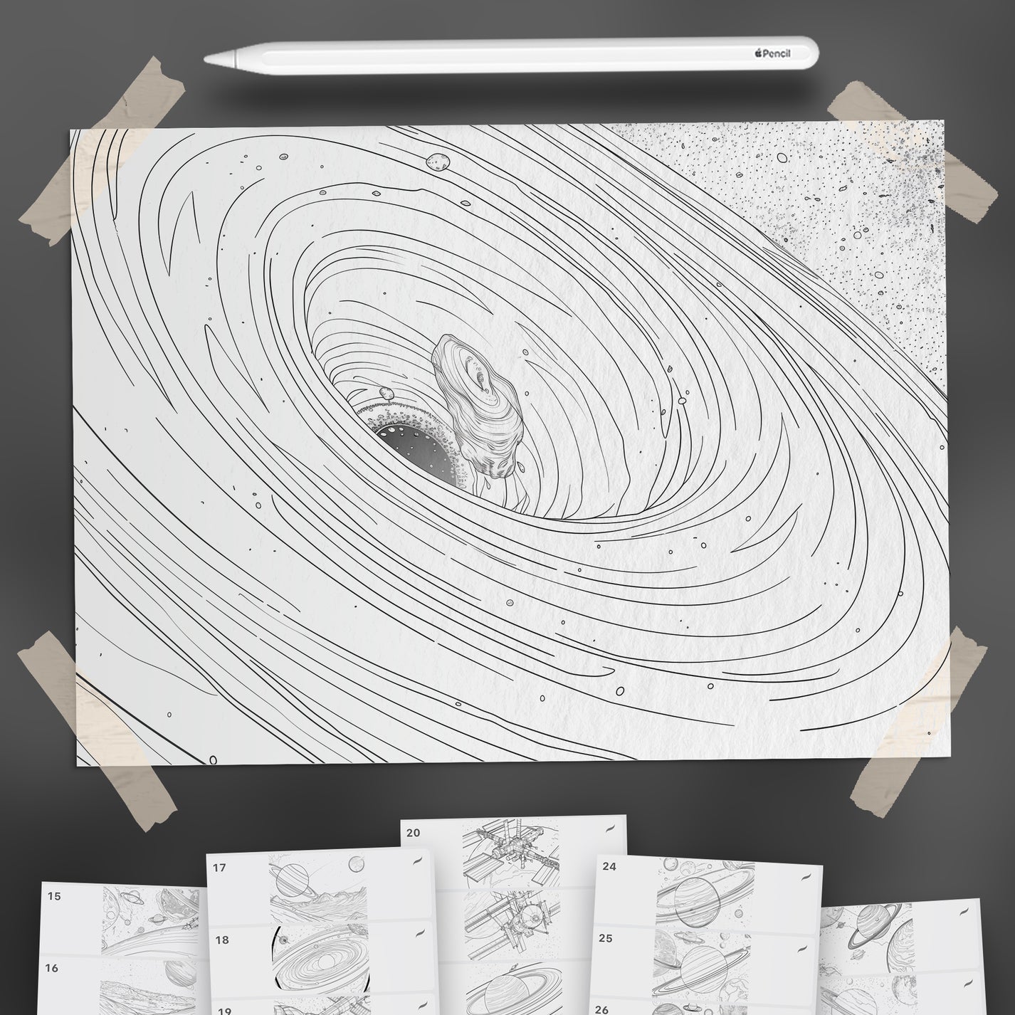 100 Procreate Space Backgrounds, Procreate Cosmos Stamps, Procreate Ce ...