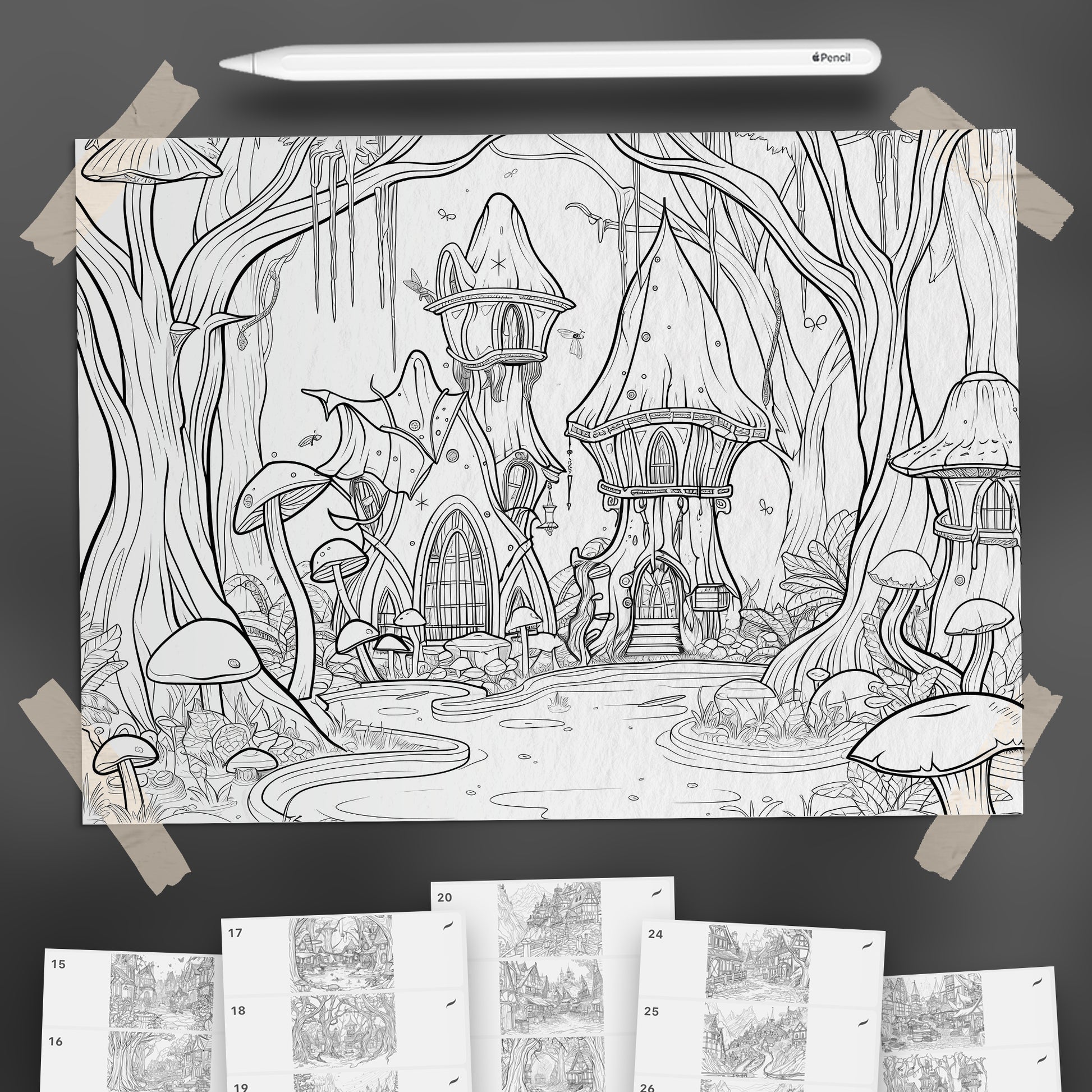 100 Procreate Fantasy Village Backgrounds – ProCreativeBreeze