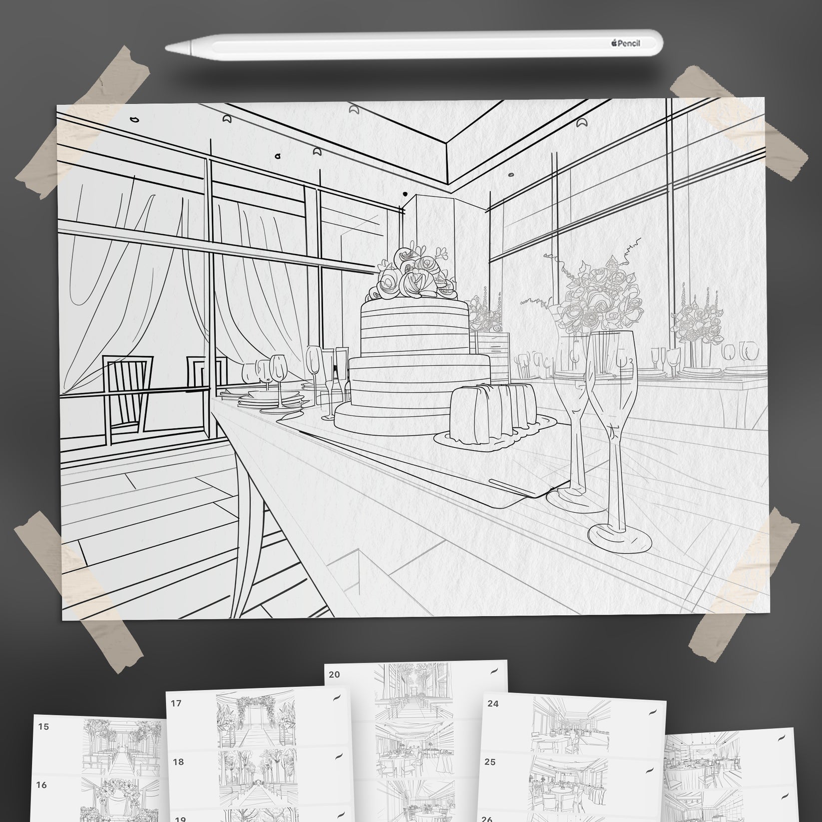 100 Procreate Wedding Backgrounds Brushes – ProCreativeBreeze