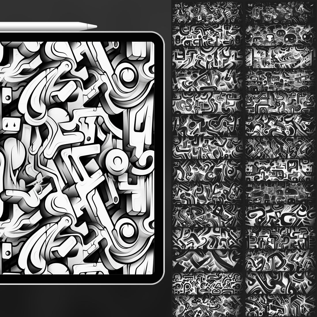 150 Procreate Graffiti Pattern Brushes – ProCreativeBreeze