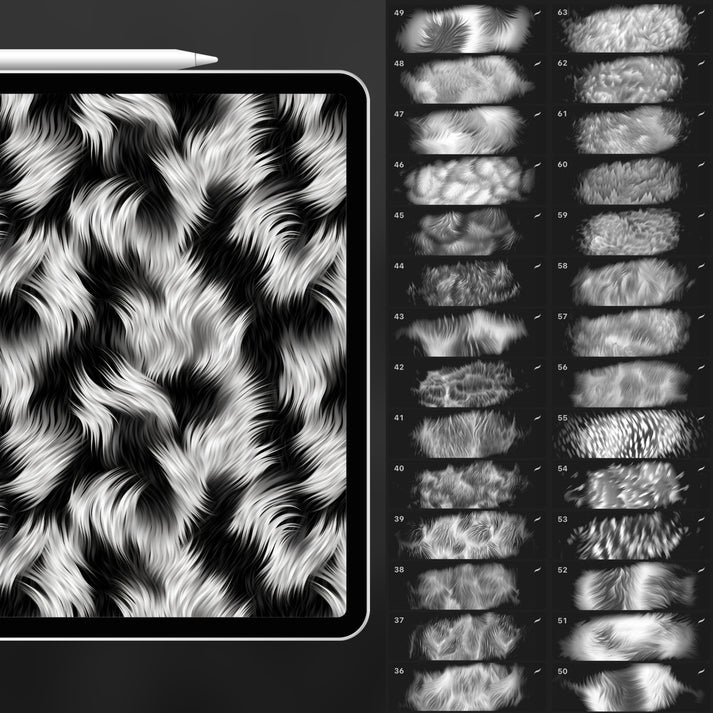 140 Procreate Fur Texture Brushes – ProCreativeBreeze