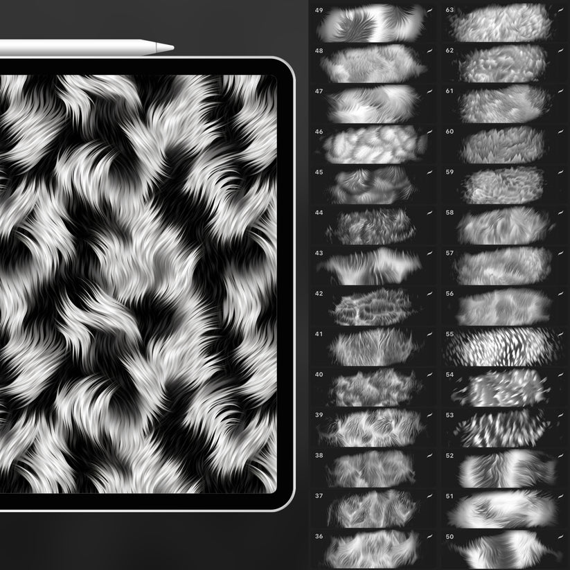140 Procreate Fur Texture Brushes – ProCreativeBreeze