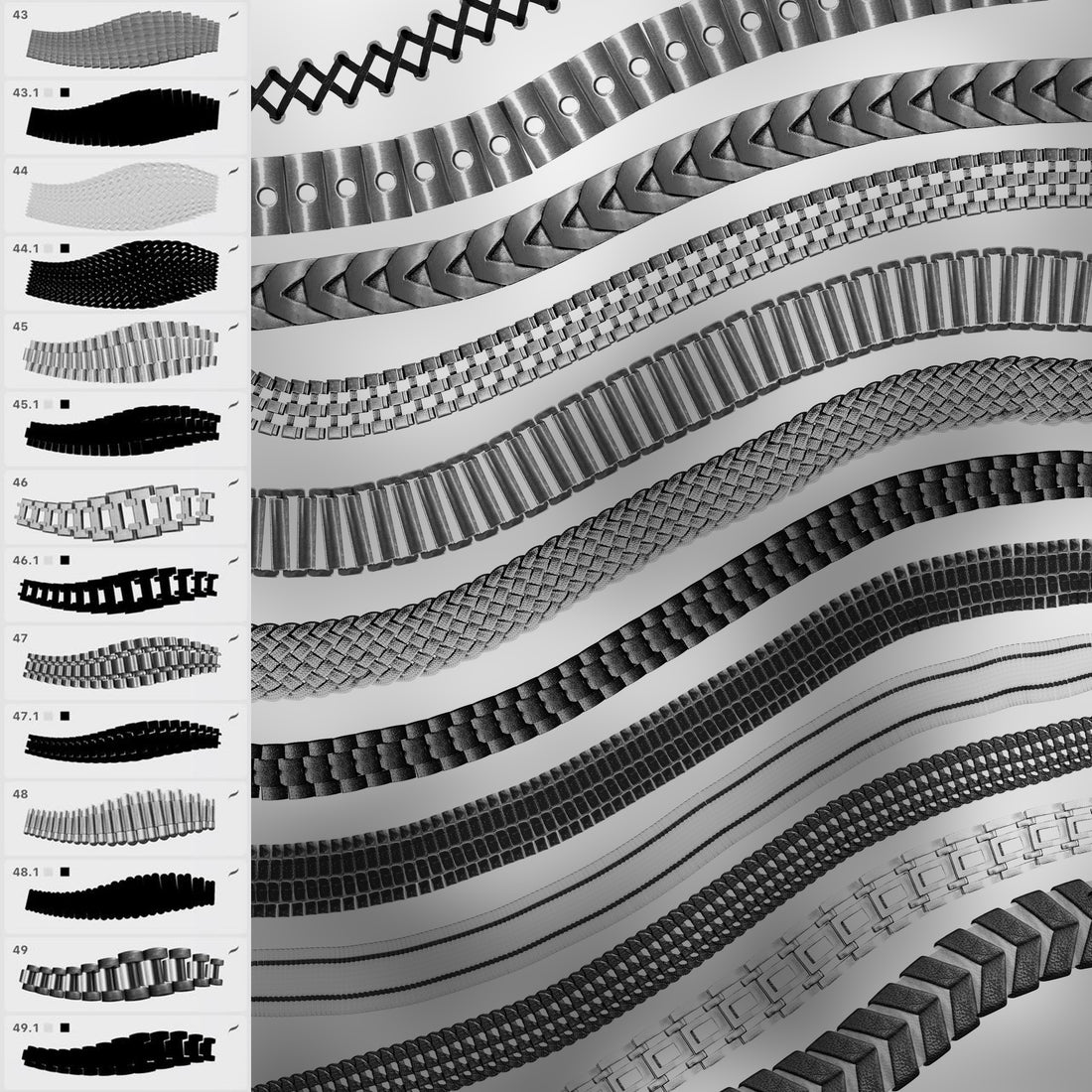 50 Watch Strap 2D Brushes for Procreate – ProCreativeBreeze