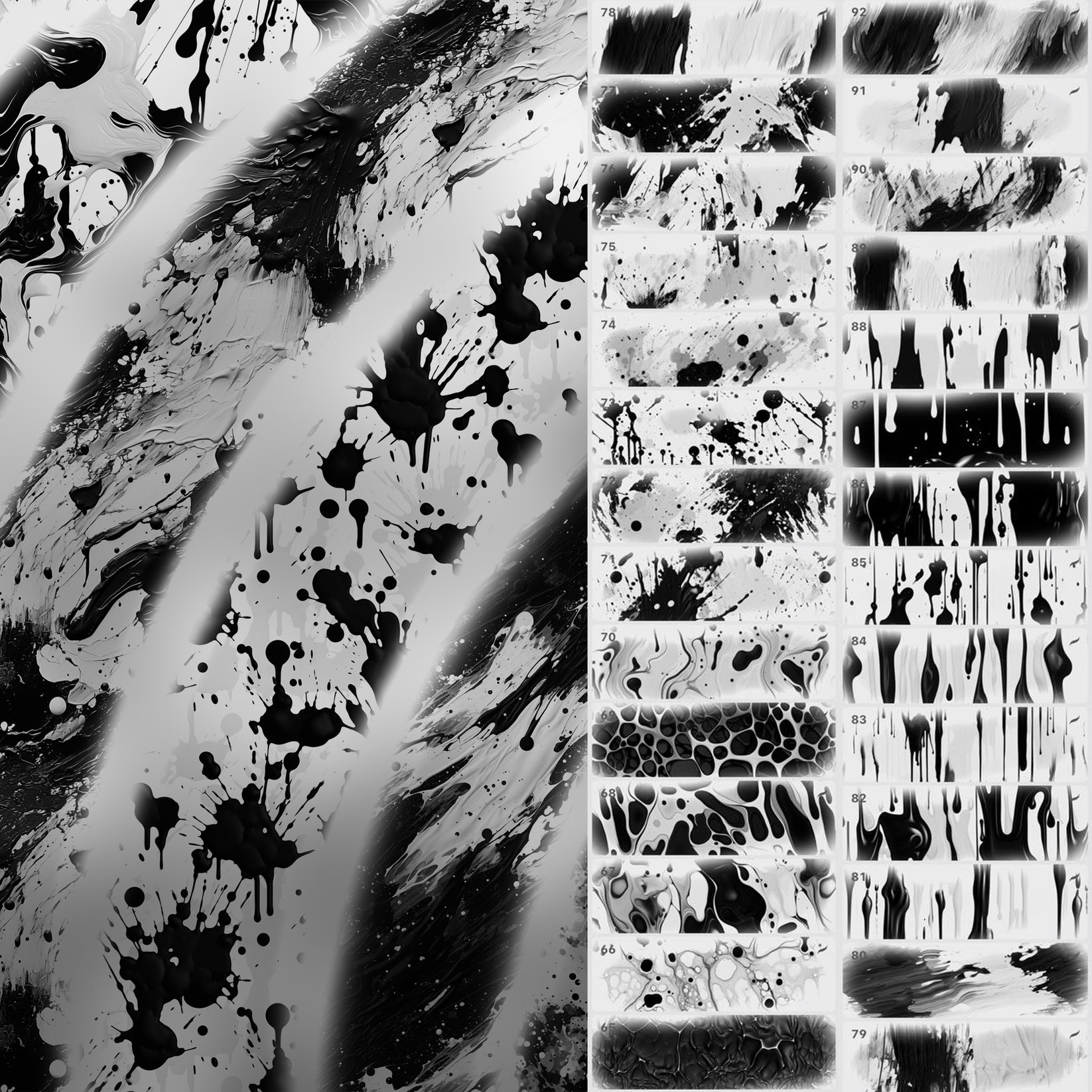 170 Procreate Paint Splatter Texture Brushes – ProCreativeBreeze