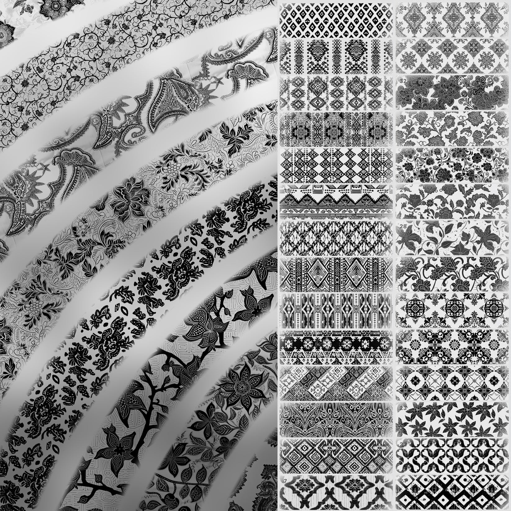 110 Procreate Batik Farbic Pattern Brushes – ProCreativeBreeze