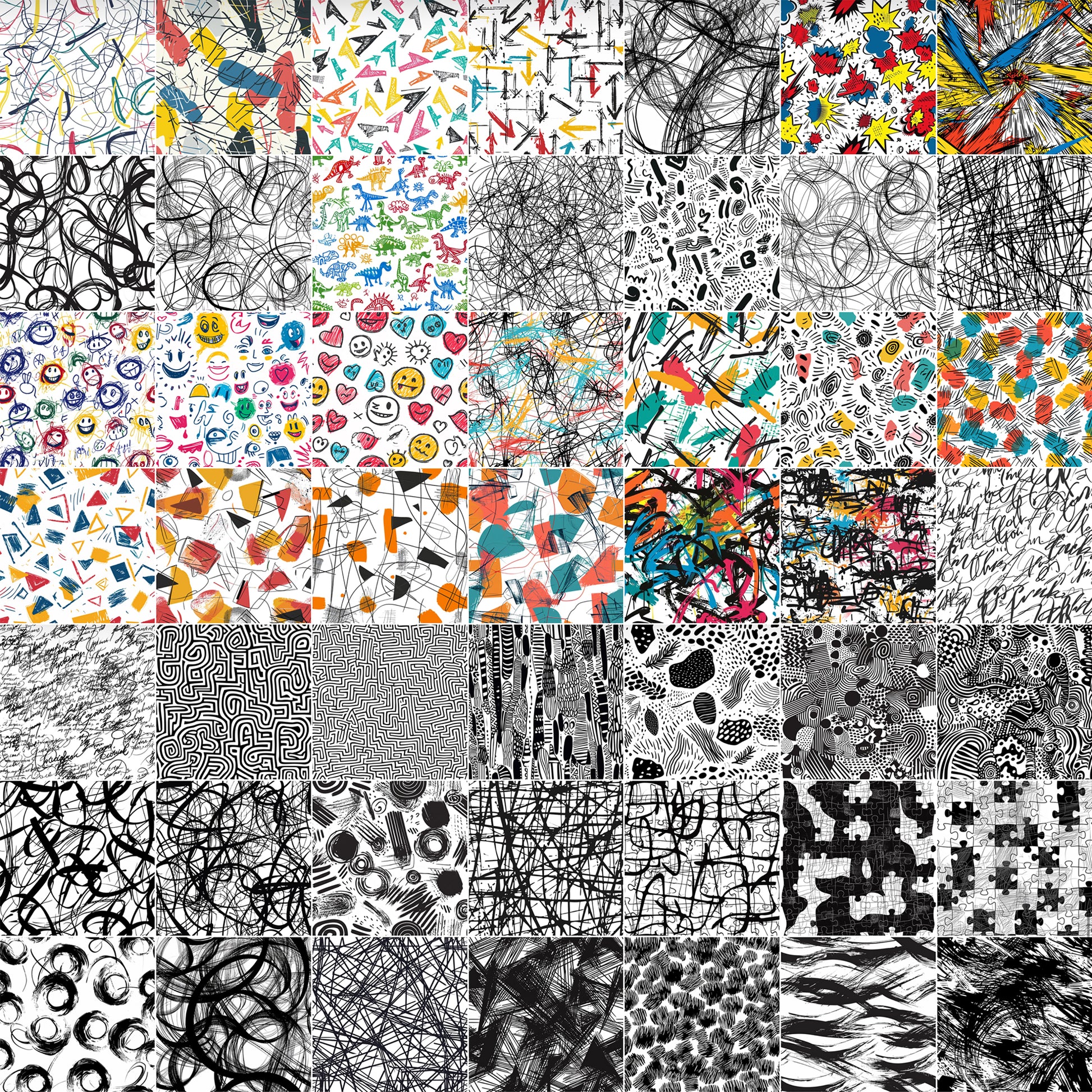 110 Procreate Scribbles Pattern Brushes – ProCreativeBreeze