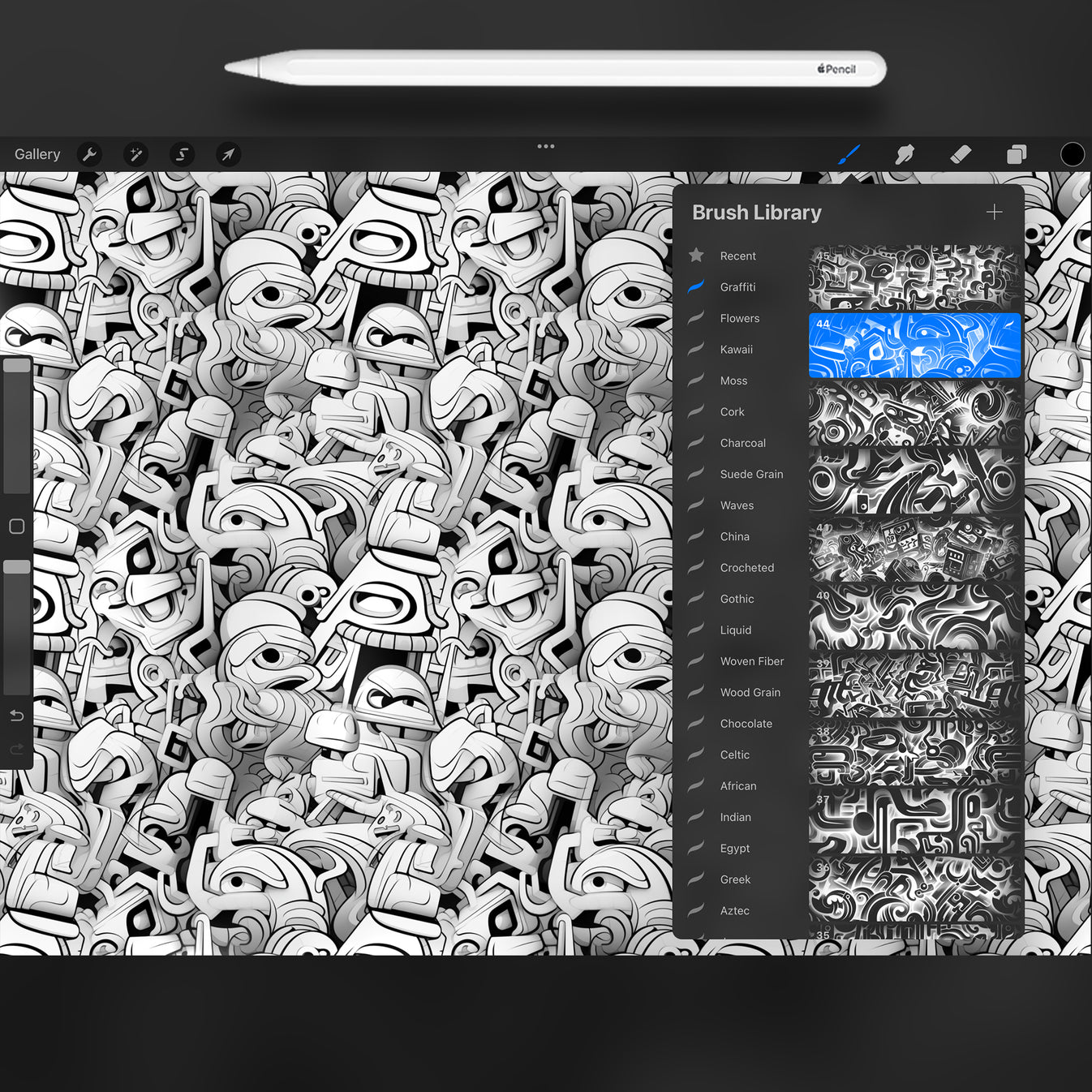 150 Procreate Graffiti Pattern Brushes – ProCreativeBreeze