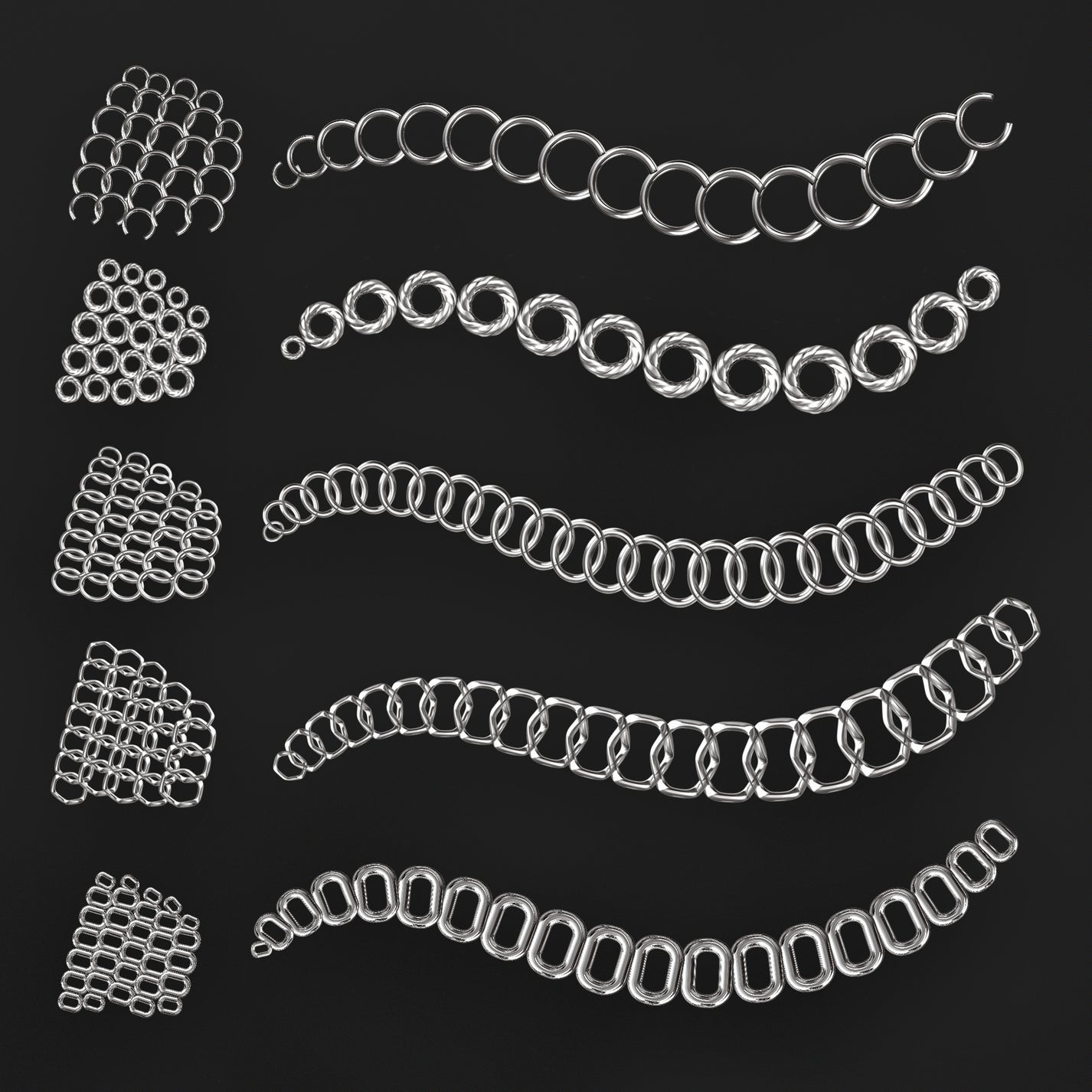 100 Sequins Chain 2D Brushes for Procreate – ProCreativeBreeze