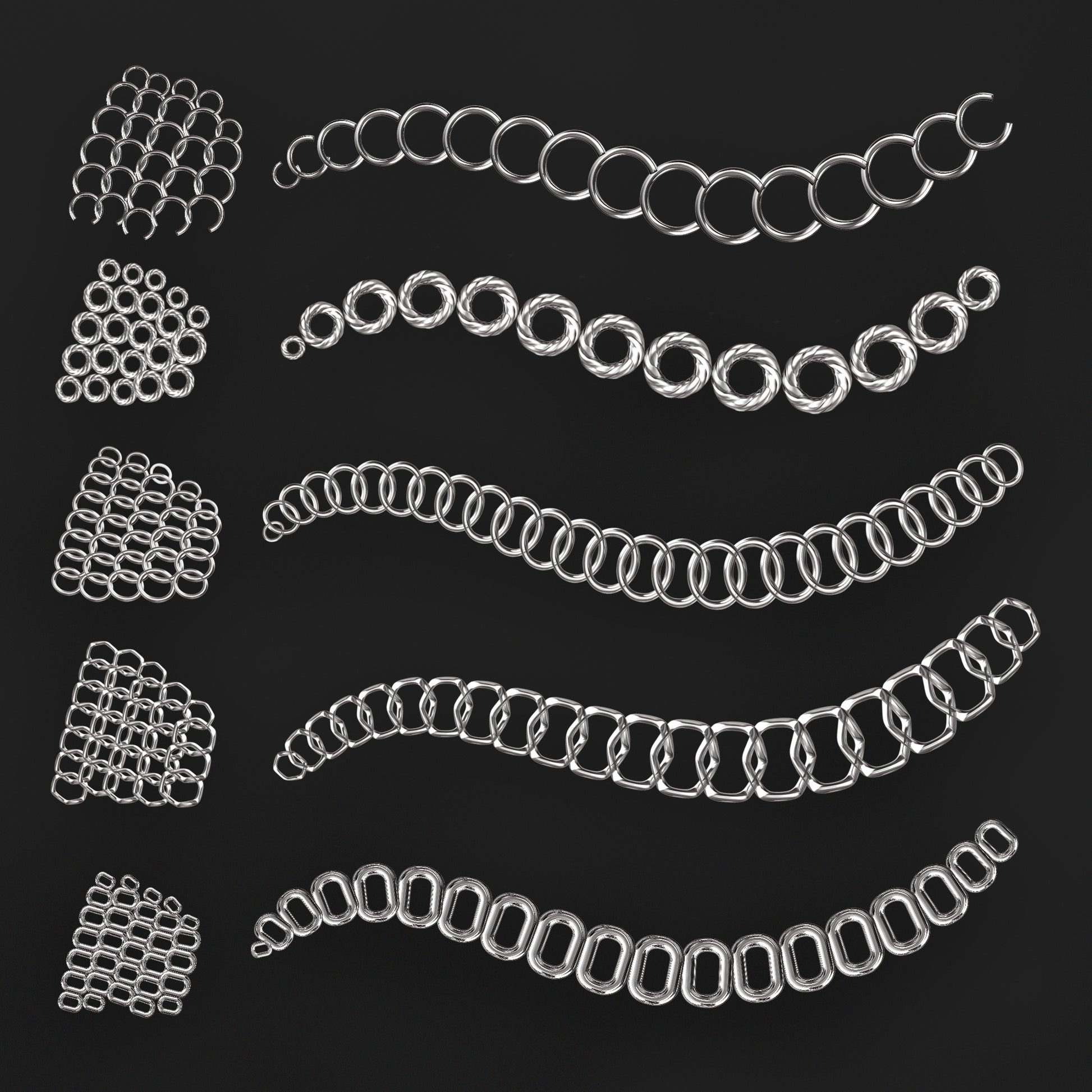 100 Sequins Chain 2D Brushes for Procreate – ProCreativeBreeze