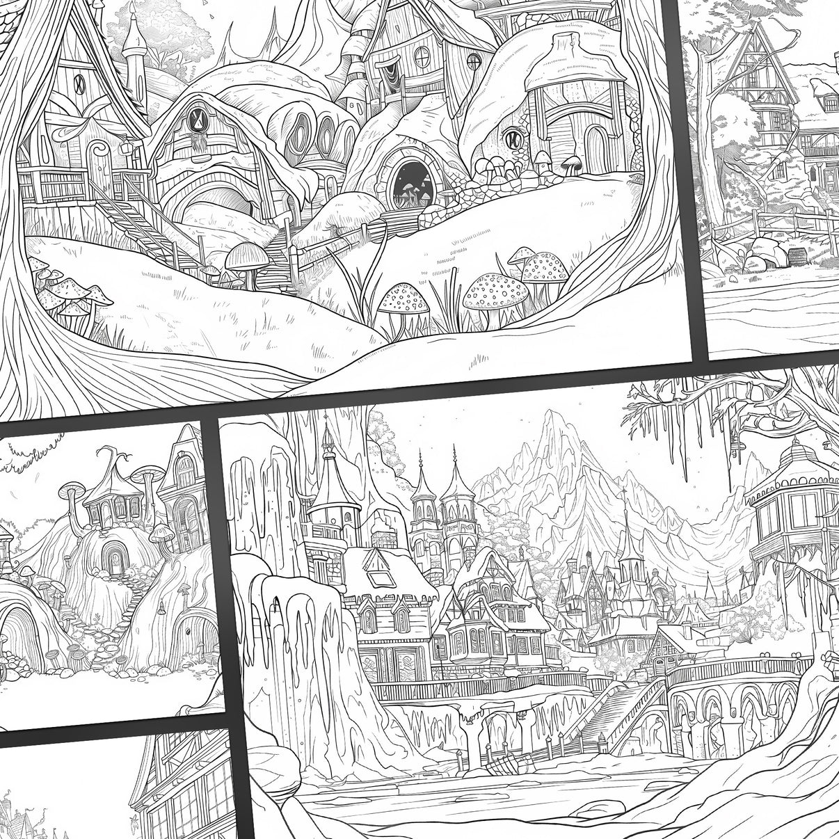 100 Procreate Fantasy Village Backgrounds – ProCreativeBreeze