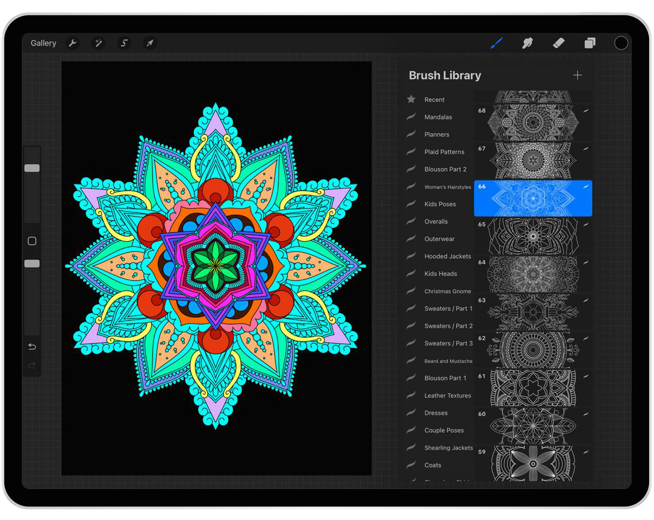 100 Procreate Circle Mandalas Stamp Brushes, Mandela Procreate Brush, – ProCreativeBreeze