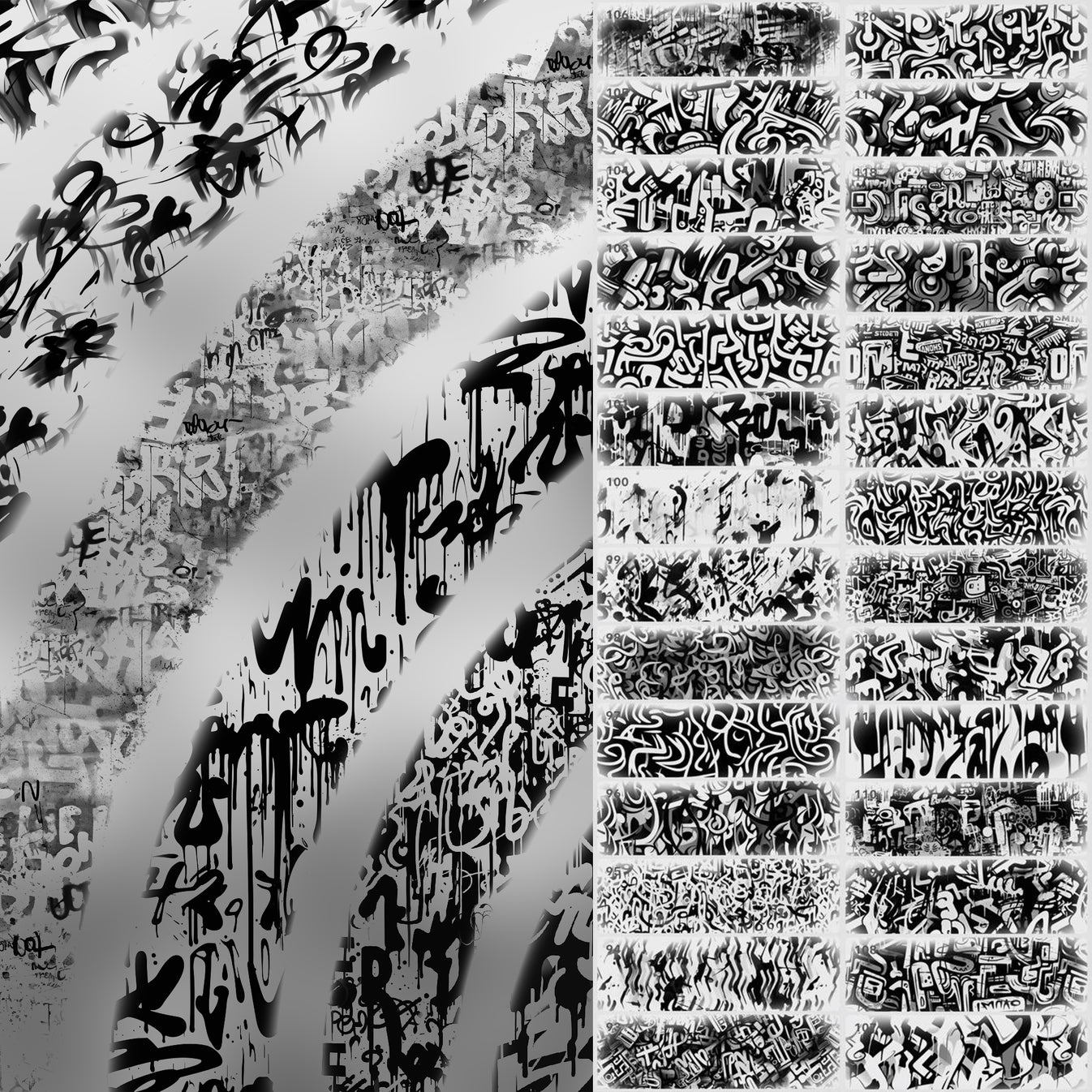 120 Procreate Calligraffiti Textures (Part-1), Procreate Graffiti Brus ...