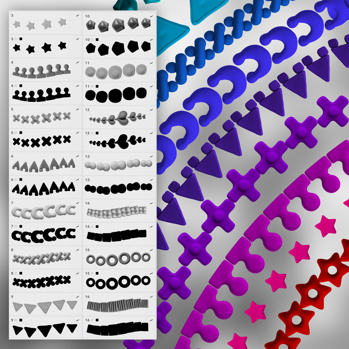 110 Plasticine 2D Brushes for Procreate – ProCreativeBreeze