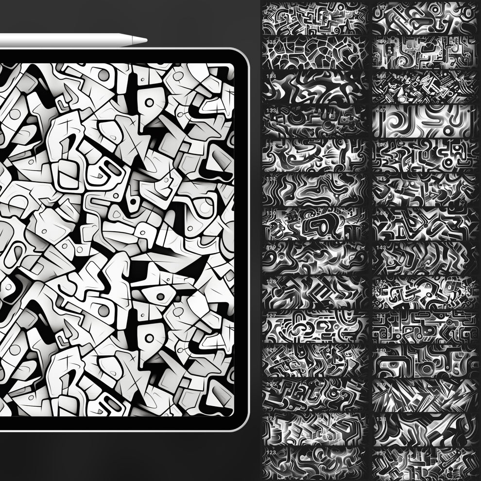 150 Procreate Graffiti Pattern Brushes – ProCreativeBreeze