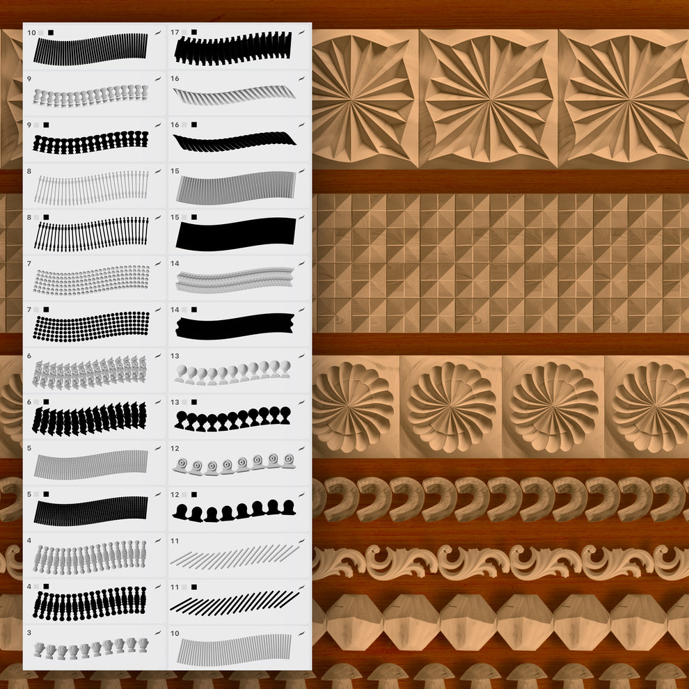 110 Carved Wood 2D Brushes for Procreate – ProCreativeBreeze