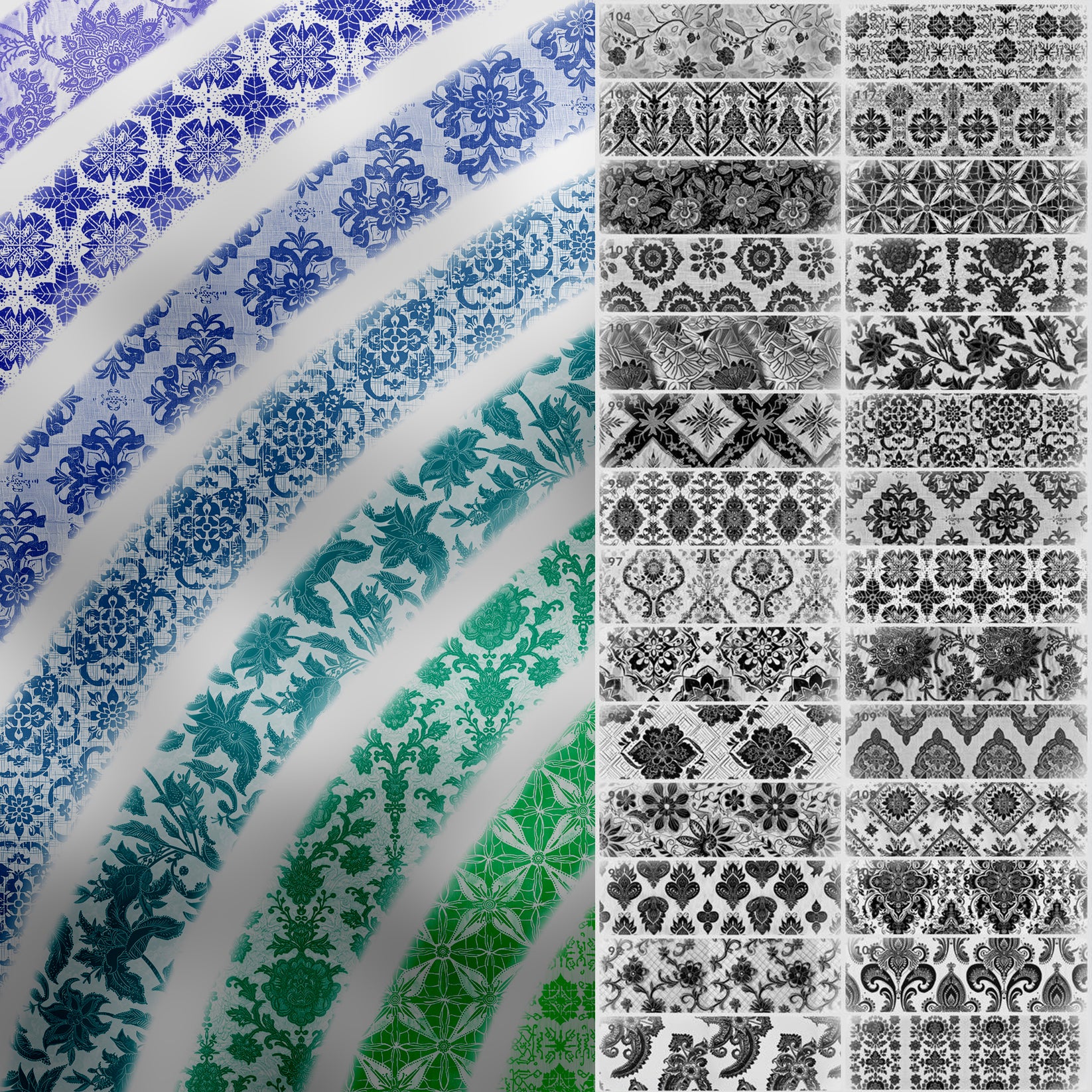 110 Procreate Batik Farbic pattern brushes – ProCreativeBreeze