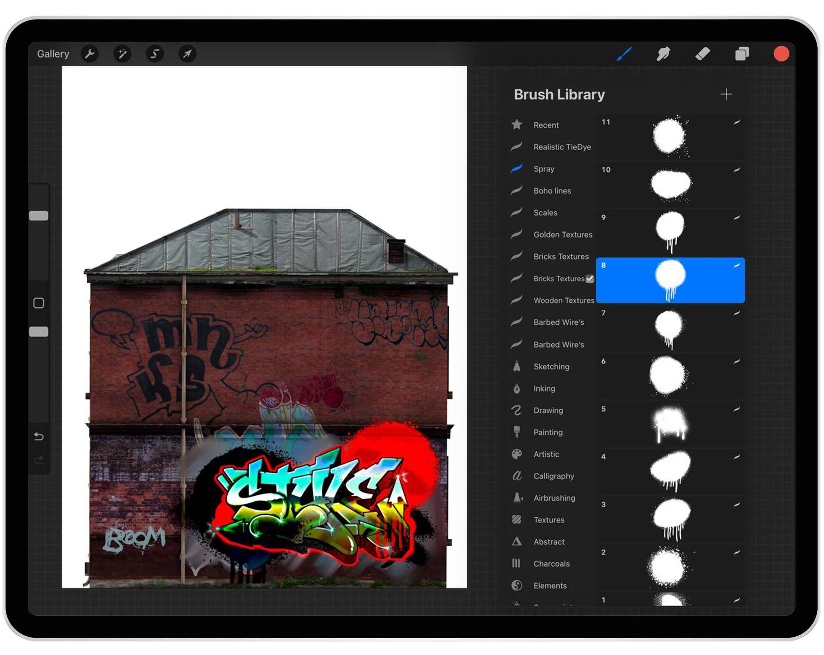 39 Procreate Spray Stamp Brushes, Procreate Graffiti Stamp Brushes, Pr ...