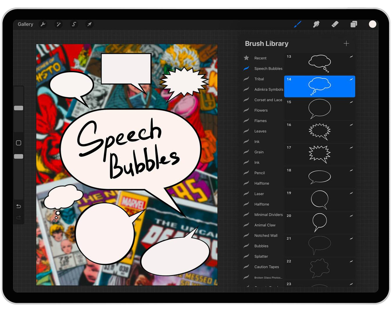 60 Procreate Manga Speech Bubbles Stamp Brushes, Procreate Cartoon Spe – ProCreativeBreeze