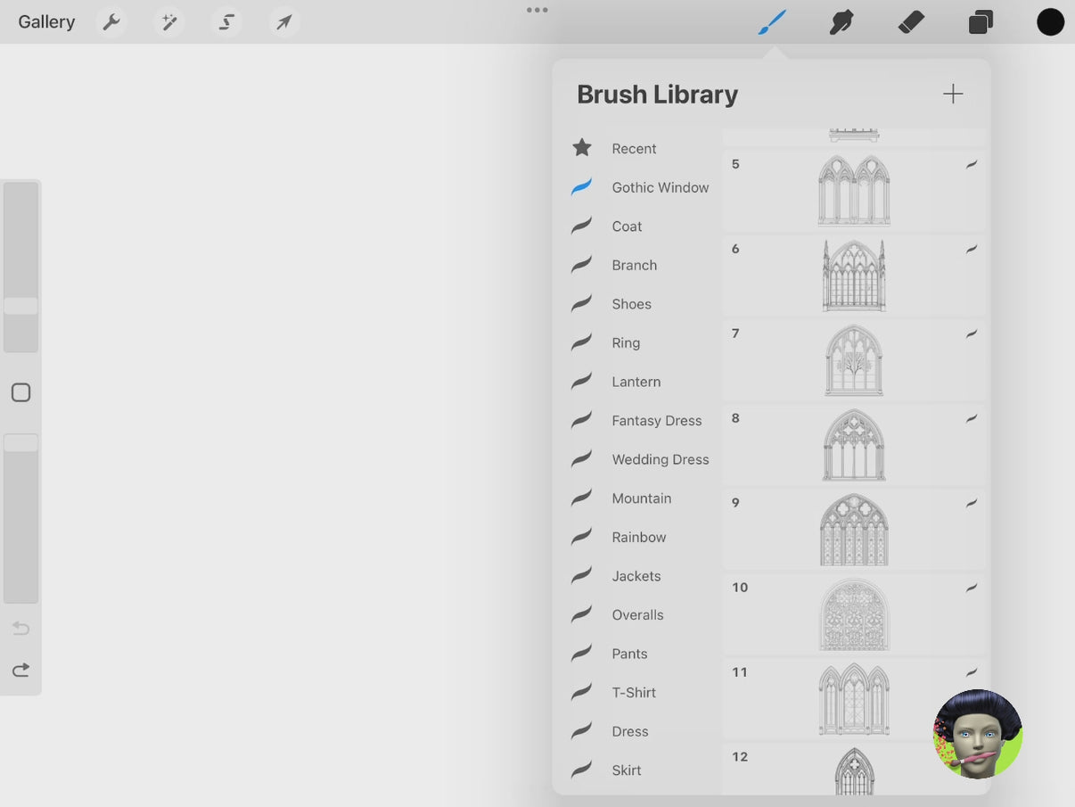 100 Procreate Vintage Windows Stamps, Procreate Gothic Windows Stamps ...